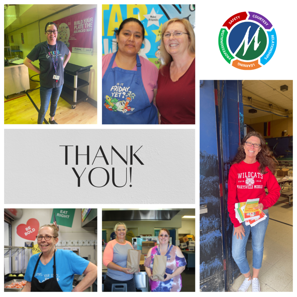 Thank You Food Service Staff | Marysville School District 25