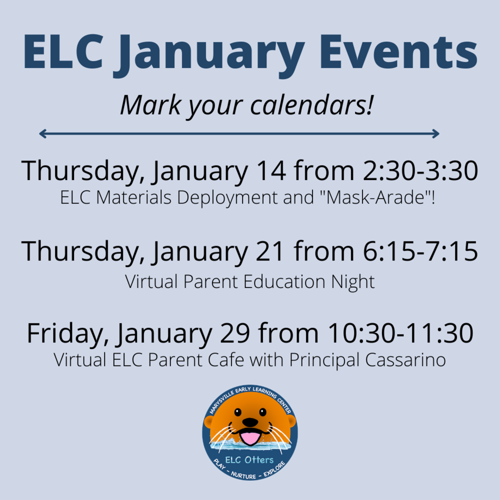 ELC January Events | Early Learning Center